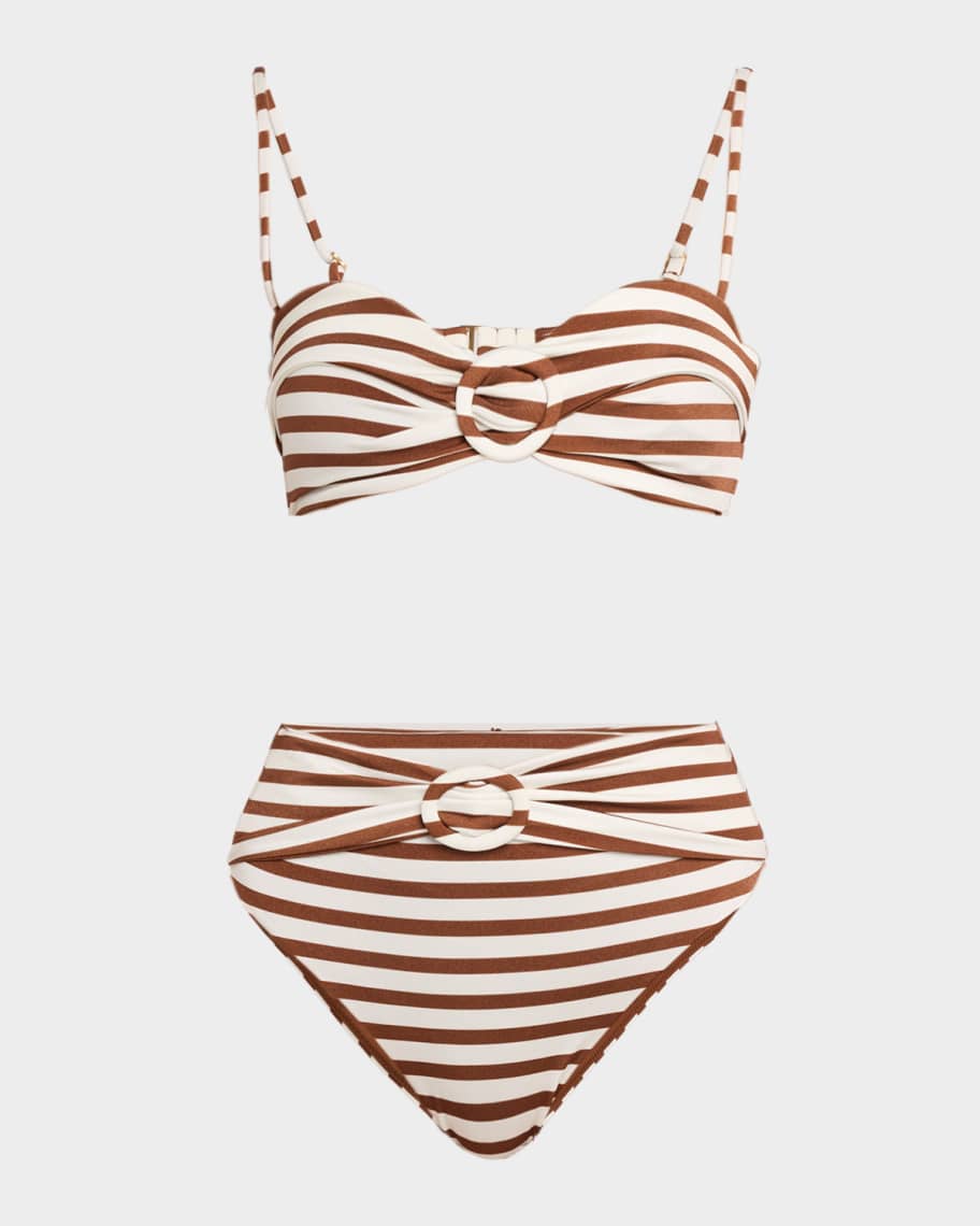 Cult Gaia Alouette Polka Dot Bikini Bottoms | Neiman Marcus
