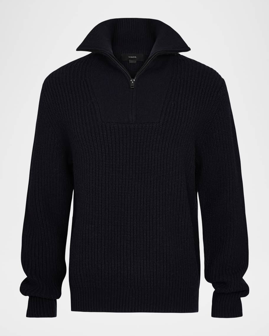 Vince Men's Heirloom Shaker Wool-Cashmere Quarter-Zip Sweater | Neiman ...