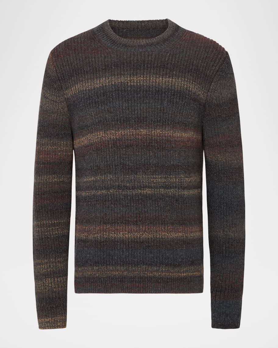 Vince Men's Space-Dye Shaker Wool-Blend Crewneck Sweater | Neiman Marcus