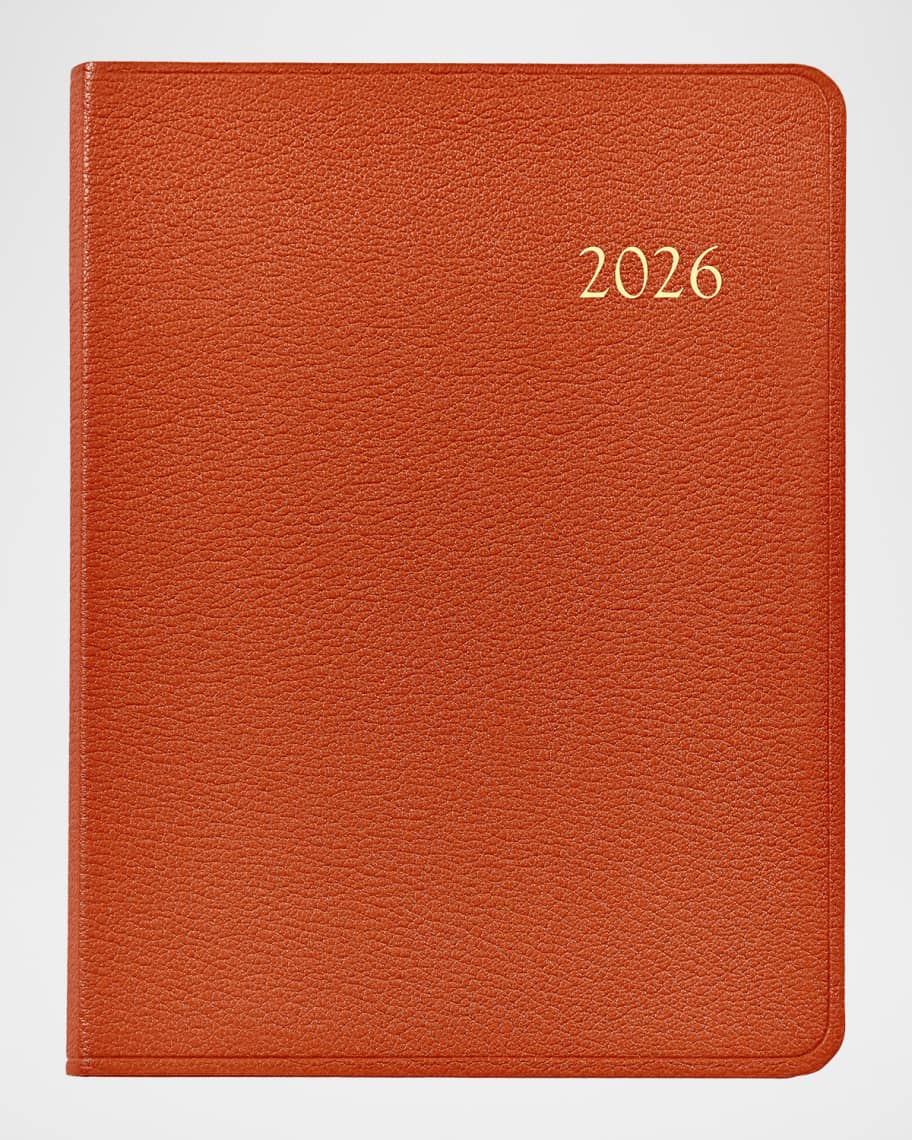 Graphic Image 2026 Leather Desk Diary | Neiman Marcus