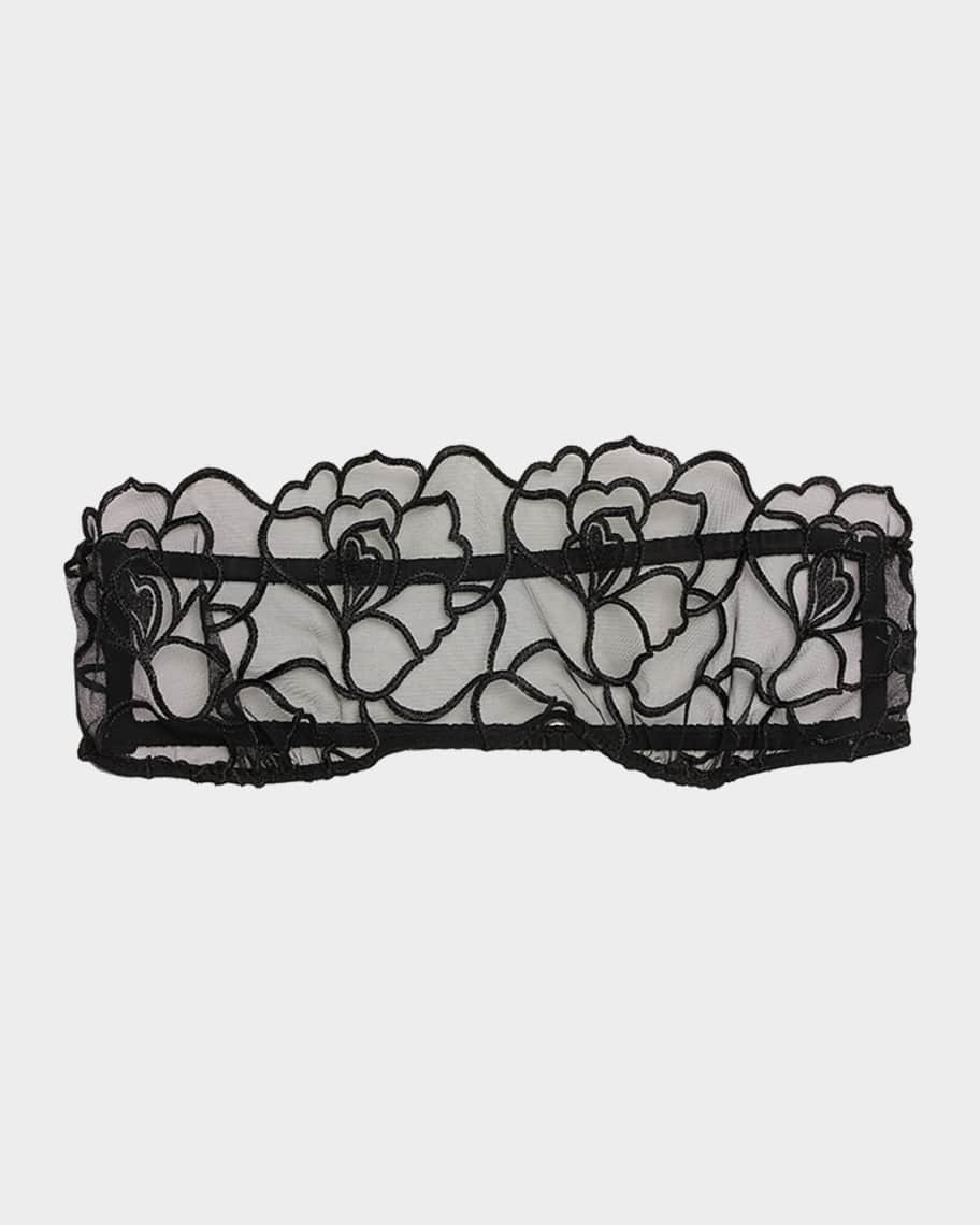 Kiki De Montparnasse Petite Chou Embroidered Stretch Tulle Bandeau ...