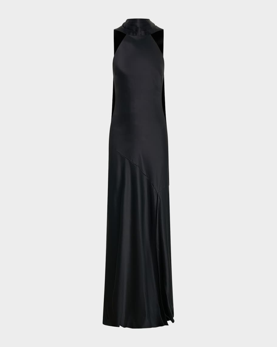 NICHOLAS Isa Draped Halter Gown | Neiman Marcus