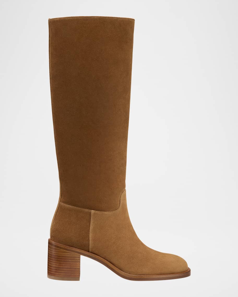 Stuart Weitzman 55mm Finn Suede Knee-High Boots | Neiman Marcus