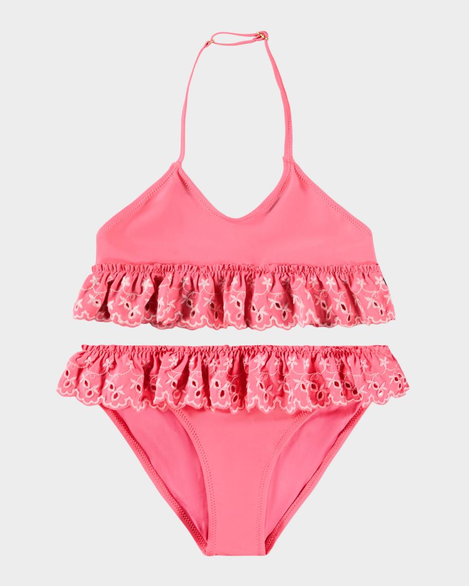 Molo Girl's Nanda Ruffled Two-Piece Swimsuit, Size 2-10 | Neiman Marcus