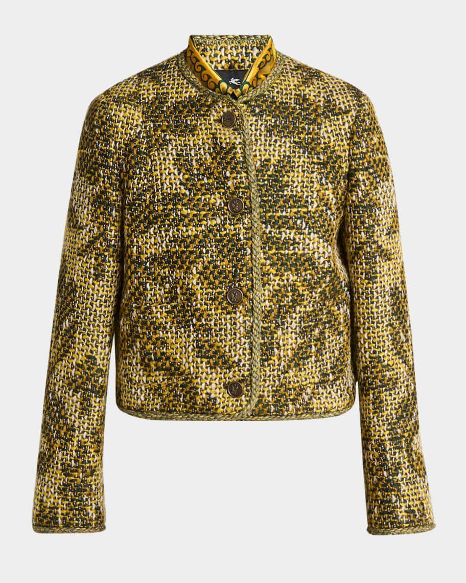 Etro Textured Tweed Top Coat | Neiman Marcus