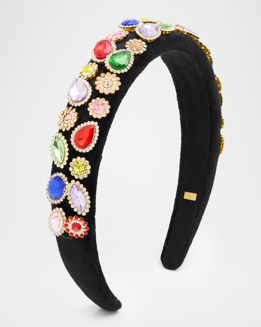 Bari Lynn Girl's Multicolor Gem-Embellished Headband | Neiman Marcus