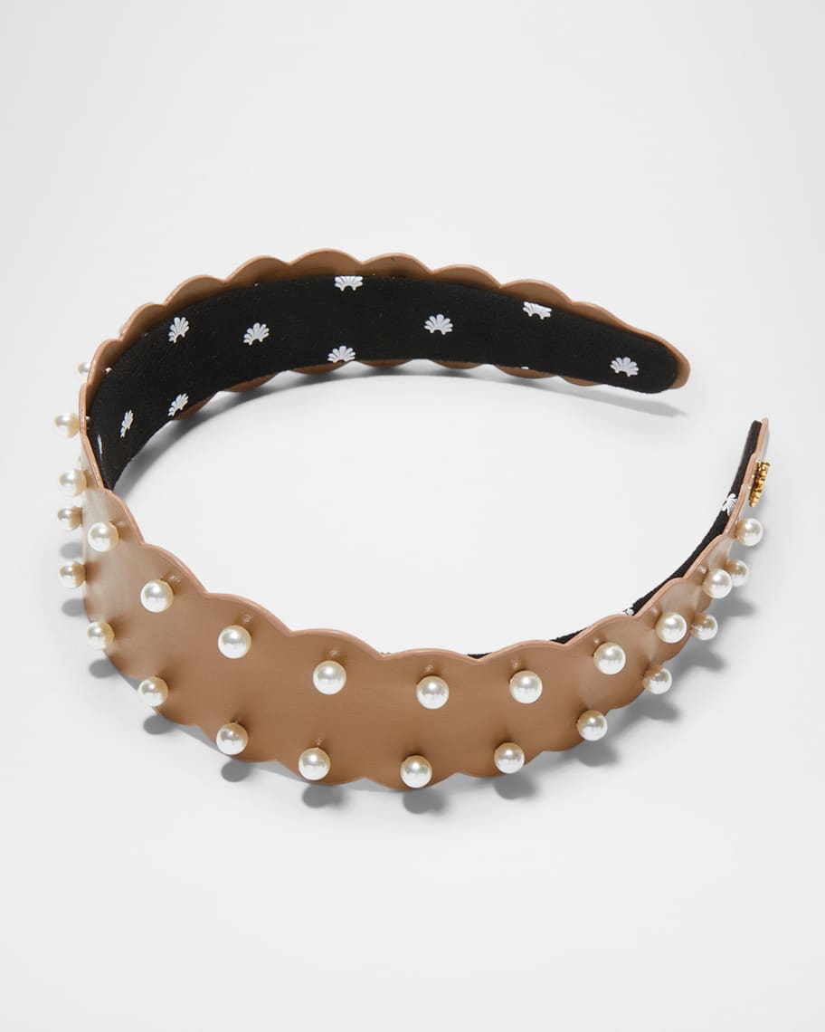 Lele Sadoughi Wavy Bessette Faux Pearl Headband | Neiman Marcus