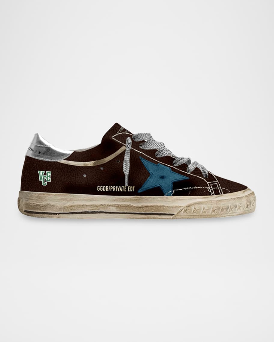 Golden Goose Men's Super-Star Leather Low-Top Sneakers | Neiman Marcus