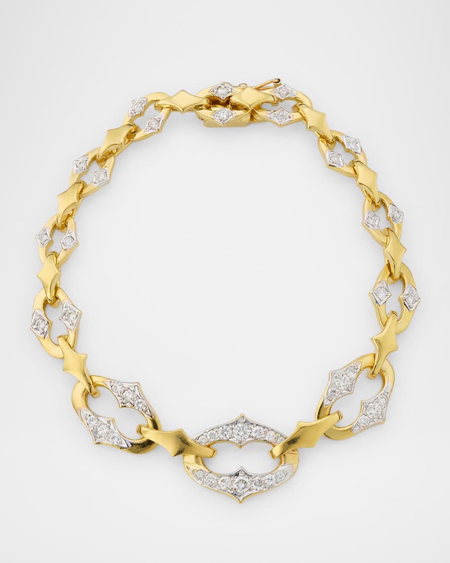 NM Estate Estate Deakin & Francis 18K Yellow Gold Diamond Tapered ...