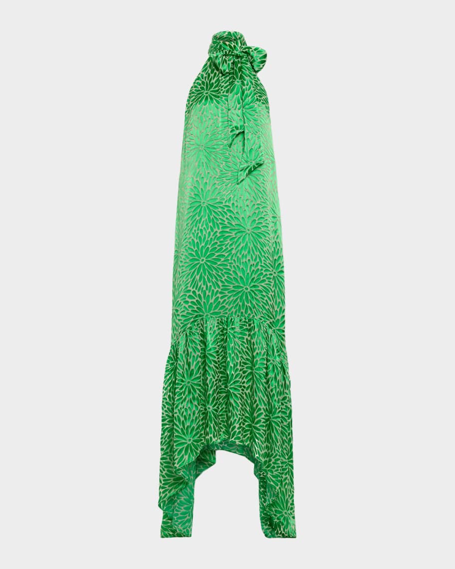 Ramy Brook Nickola Satin Halter Dress | Neiman Marcus