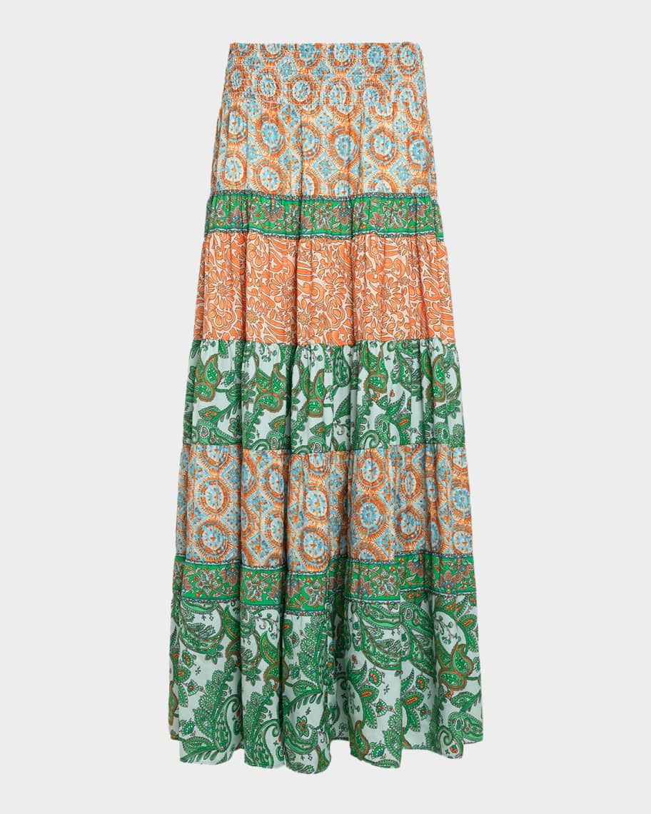 Ramy Brook Dorotha Tiered Maxi Skirt | Neiman Marcus