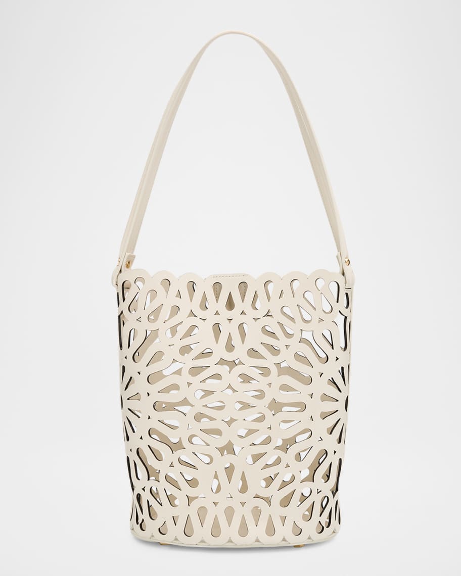 SIMKHAI McCall Laser Cutout Leather Shoulder Bag | Neiman Marcus