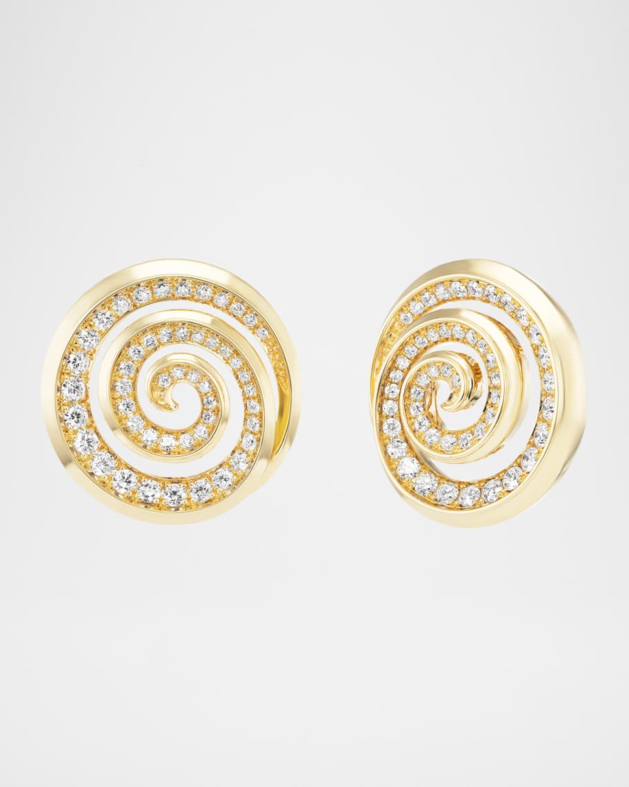 Emily P. Wheeler Spiral Stud Earrings with Diamonds | Neiman Marcus