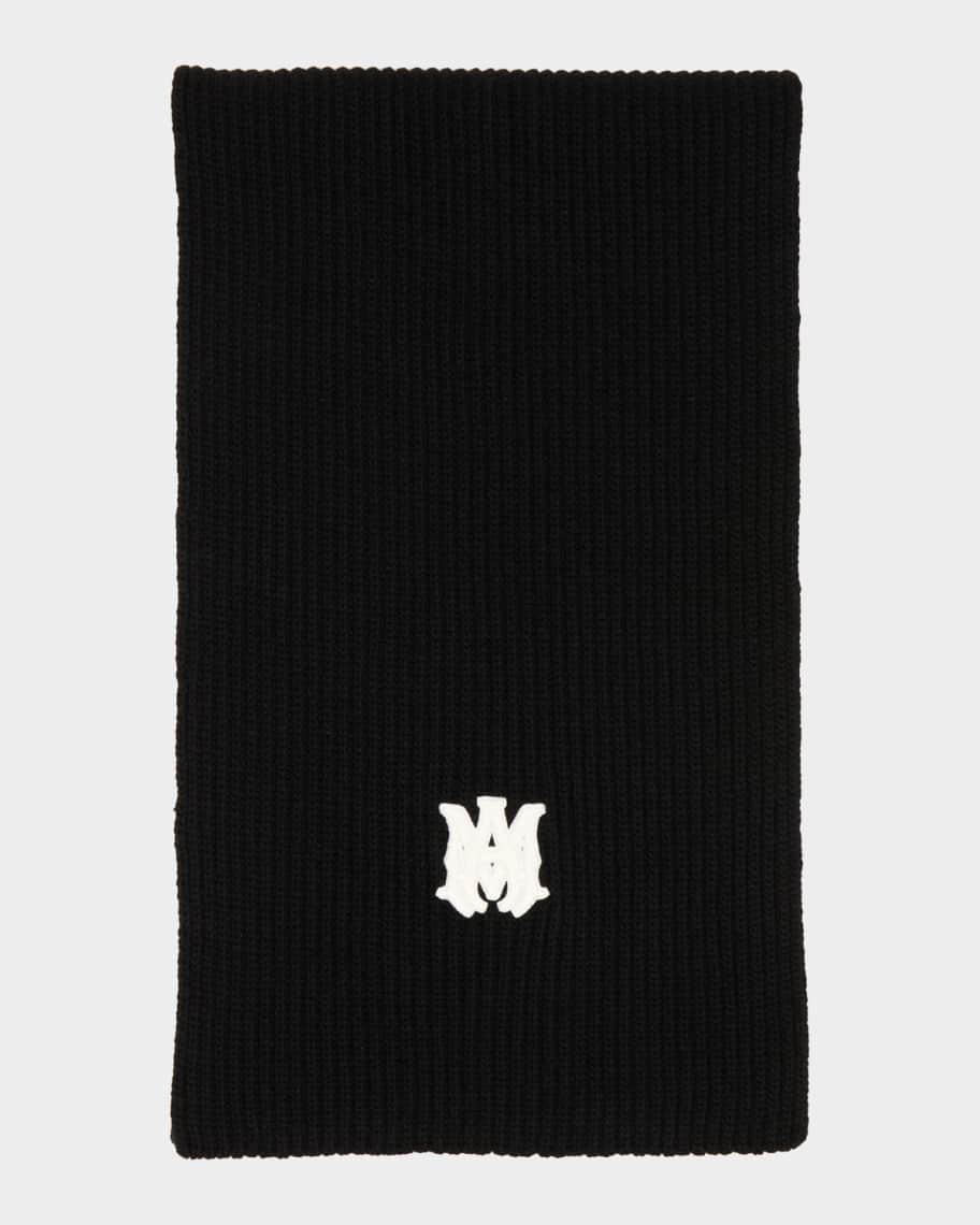 Amiri Men's MA Ribbed Wool Scarf | Neiman Marcus