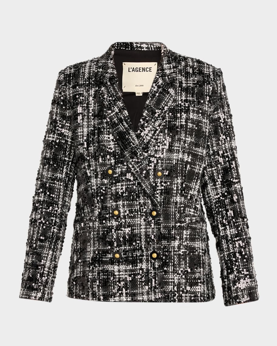 L'Agence Colin Sequined Tweed Blazer | Neiman Marcus