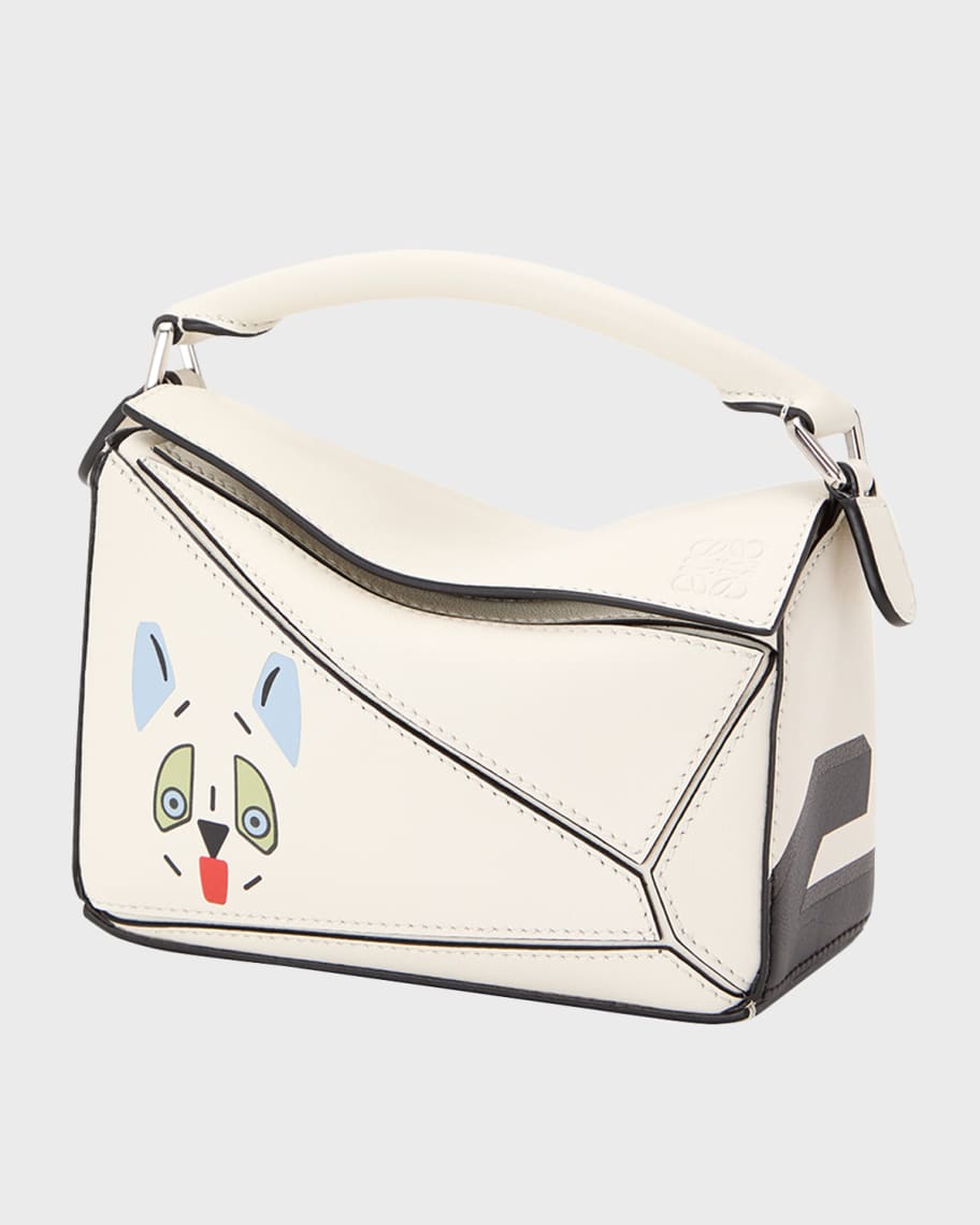 Loewe x Louis Wain Puzzle Futurist Cats Top-Handle Bag in Leather ...