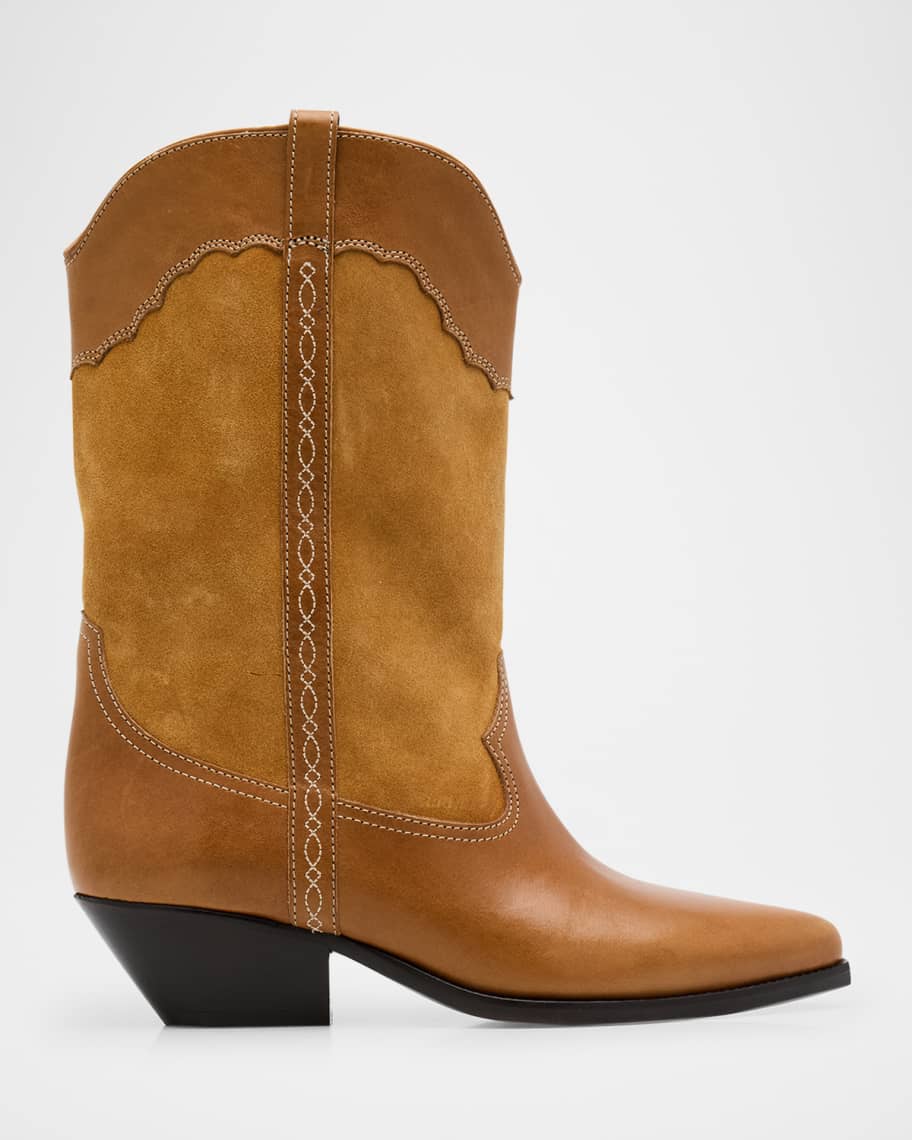 Isabel Marant Deurto Suede & Leather Cowboy Boots | Neiman Marcus