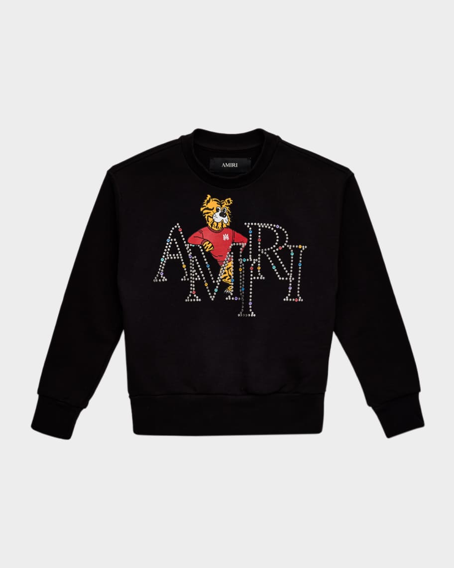 Amiri Kid's Amiri Staggered Logo Cotton Sweatshirt, Size 4-12 | Neiman ...
