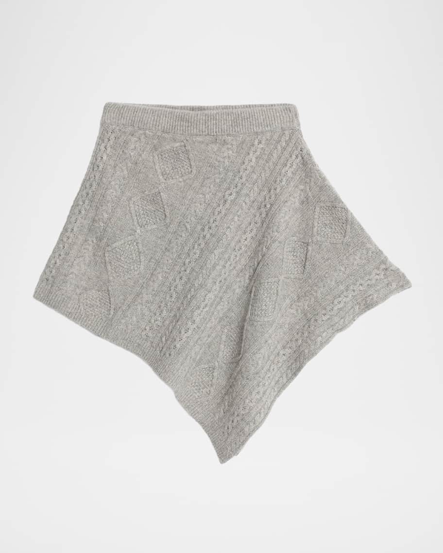 STAUD Veer Asymmetric Cable-Knit Skirt | Neiman Marcus