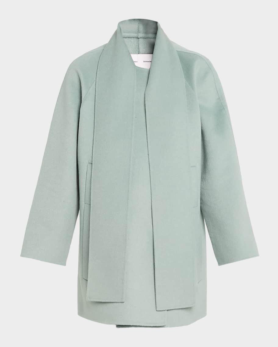 Proenza Schouler White Label Brisa Wool-Cashmere Scarf Coat | Neiman Marcus