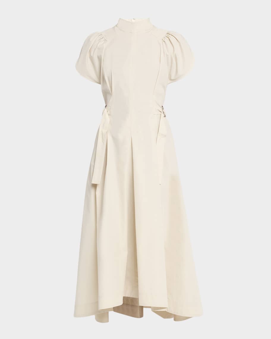 3.1 Phillip Lim A-Line Tulip-Sleeve Midi Dress | Neiman Marcus