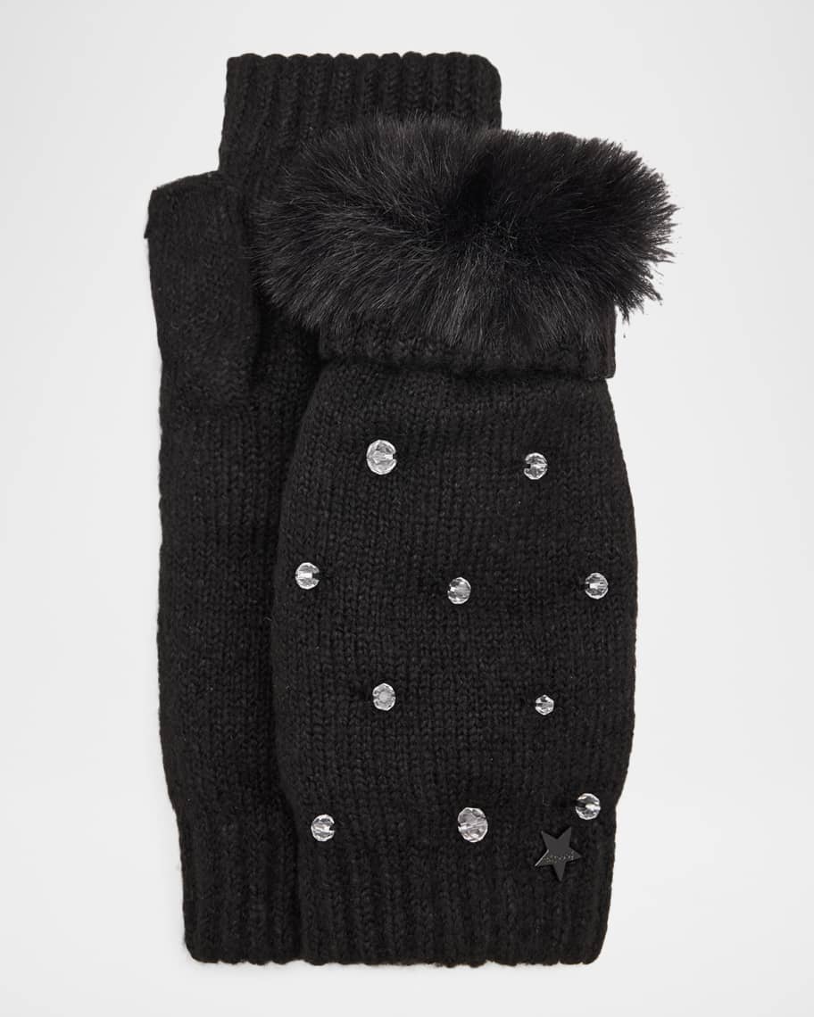 Jocelyn Faux Fur Fingerless Mittens | Neiman Marcus