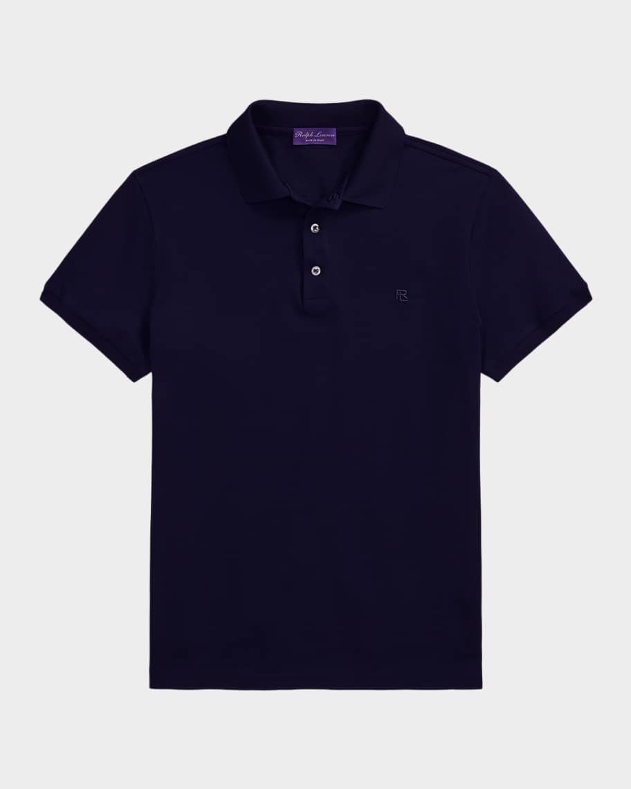 Ralph Lauren Purple Label Men's Embroidered-RL Cotton Piqué Polo Shirt ...