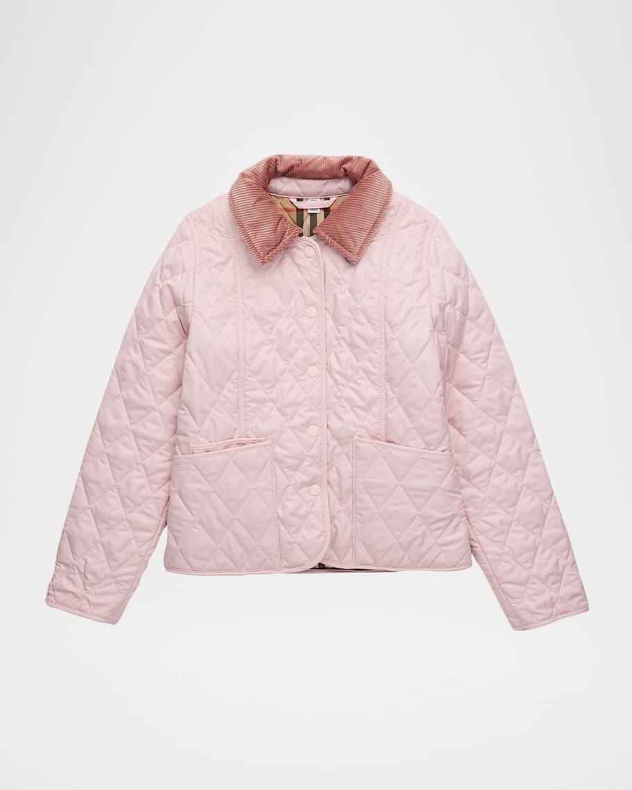 Burberry Kid's Quilted Barn Jacket, Size 3-14 | Neiman Marcus