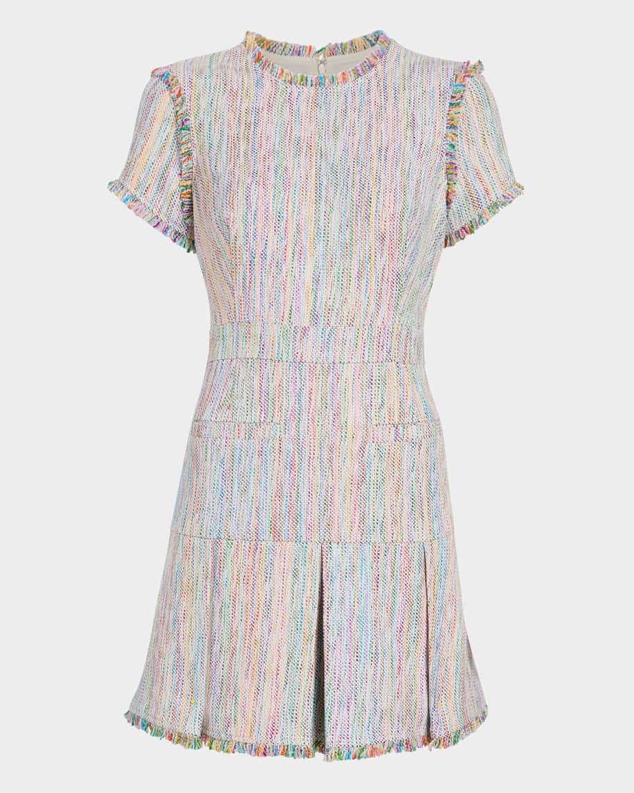 Cinq a Sept Natalie Prism Tweed Mini Dress | Neiman Marcus