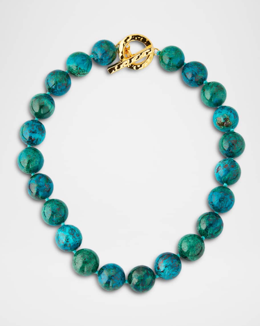 NEST Jewelry Chrysocolla Toggle Necklace | Neiman Marcus