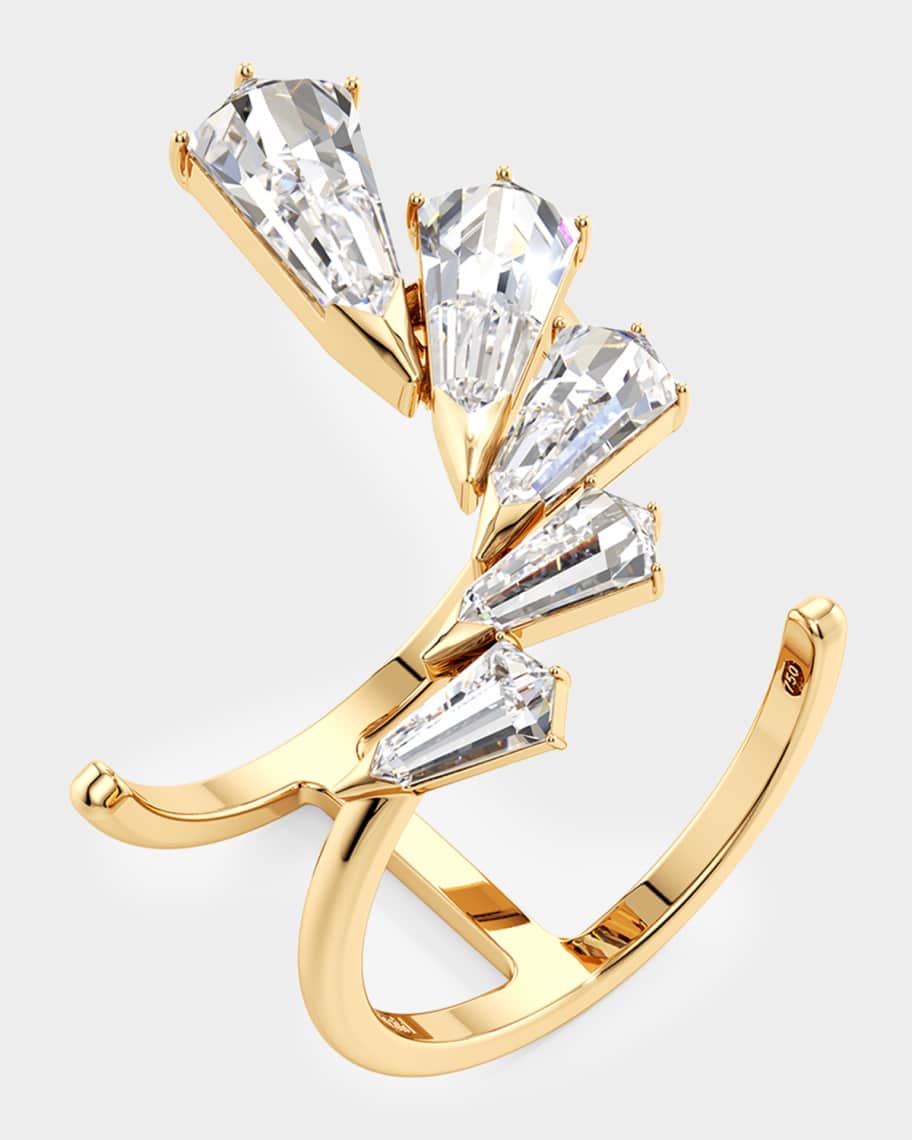 Unsaid Phoenix Lab-Grown Diamond Wing Open Ring in 18K Yellow Gold ...