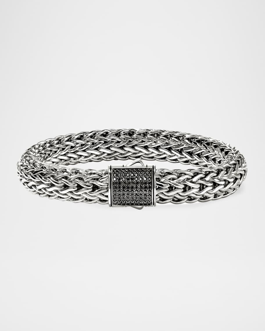 John Hardy Men's Sterling Silver Icon Bracelet with Black Sapphire, 10 ...