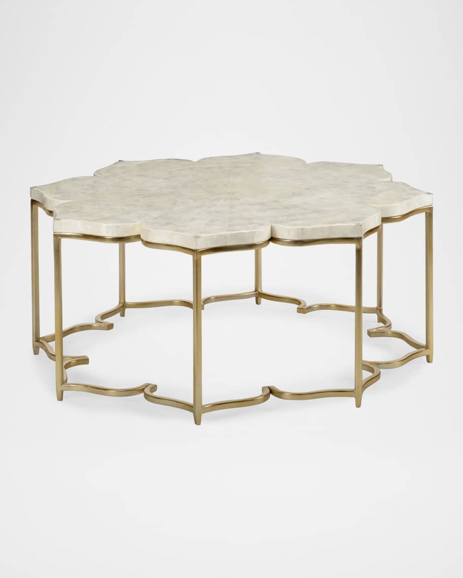 Chelsea House Lotus Flower Capiz Shell Cocktail Table | Neiman Marcus
