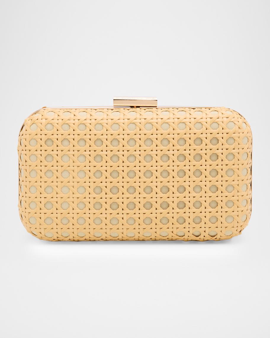 BTB Los Angeles Rita Cane Webbing Clutch Bag | Neiman Marcus