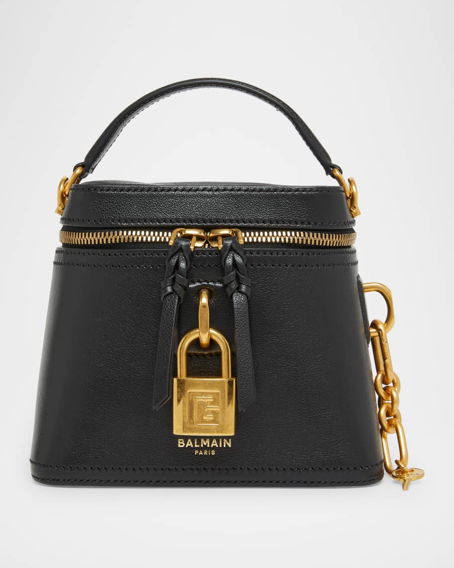 Balmain Logo Padlock Bucket Bag | Neiman Marcus