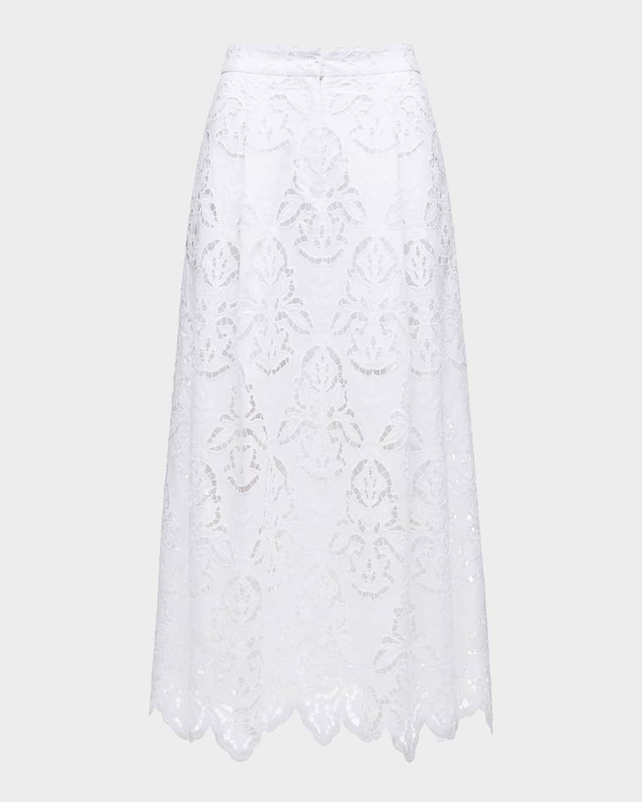 Toccin Stacy Embroidered Midi Skirt | Neiman Marcus