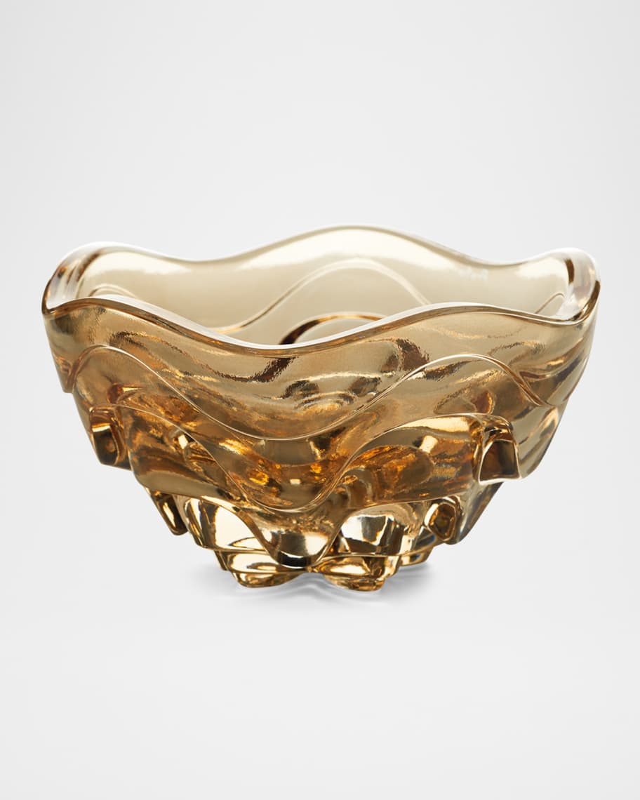 Lalique Vibration Gold Luster Crystal Box | Neiman Marcus