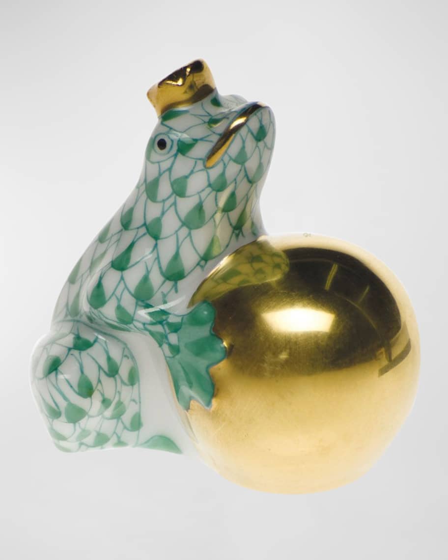 Herend Frog with Crown Figurine | Neiman Marcus