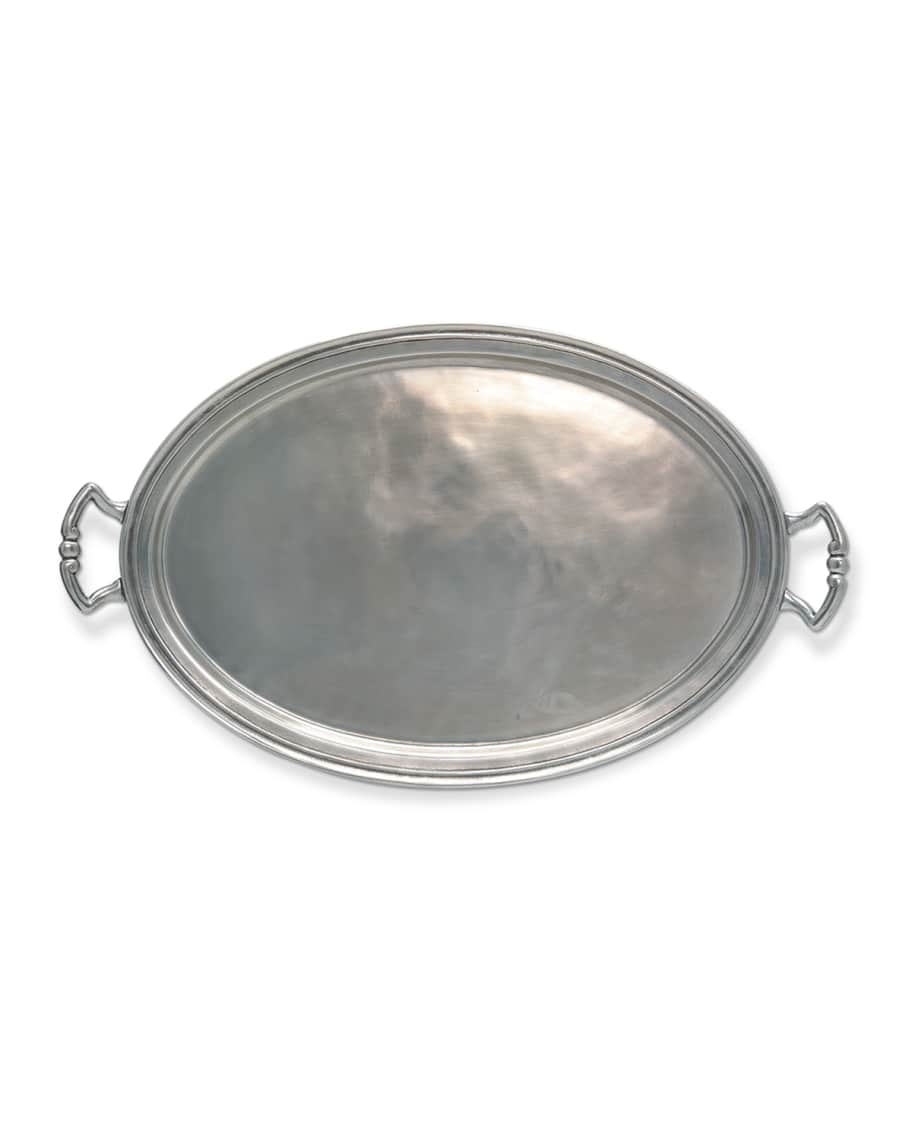 Match Oval Tray with Handles | Neiman Marcus
