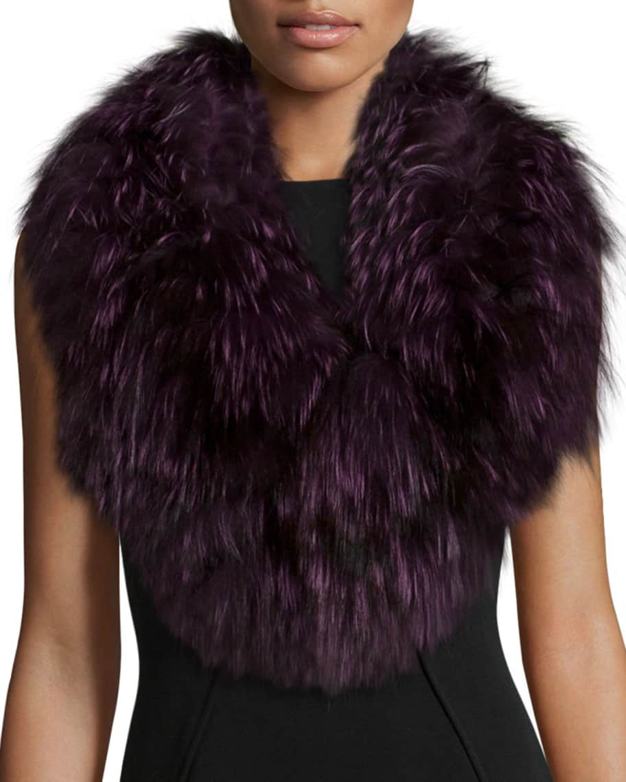 Gorski Layered Fur Cowl Collar, Lined | Neiman Marcus