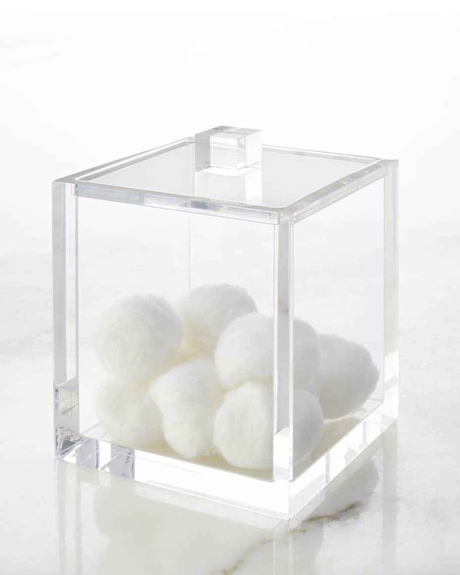 Solid Ice Cotton Ball Container | Neiman Marcus