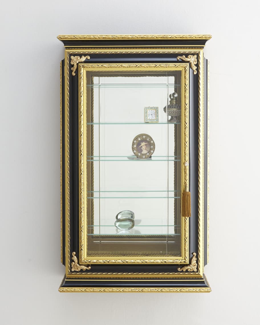 Gold & Black Single-Door Vitrine | Neiman Marcus