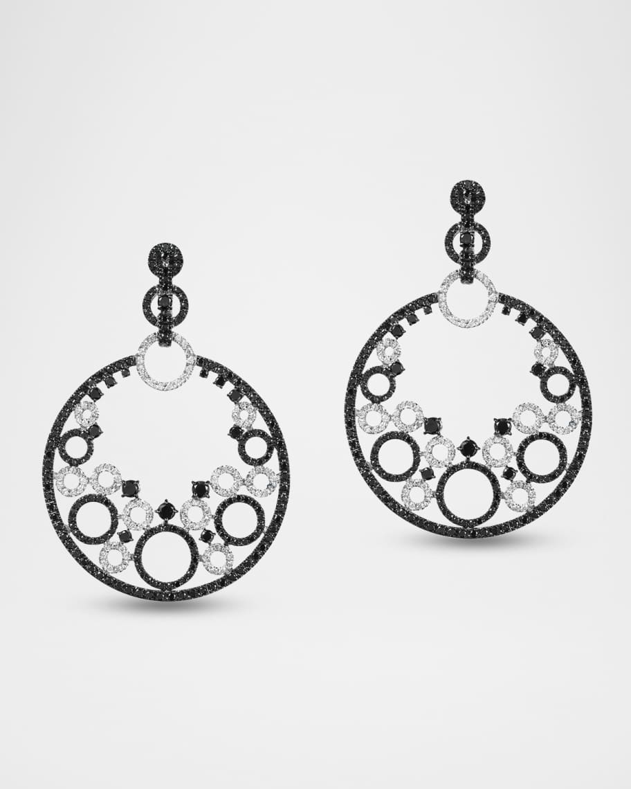 Andreoli 18K White Gold Black and White Diamond Earrings | Neiman Marcus