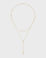 Lana 14k Double-Strand Crossary Necklace | Neiman Marcus