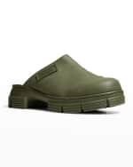 Ganni Lug-Sole Recycled Rubber Clogs | Neiman Marcus