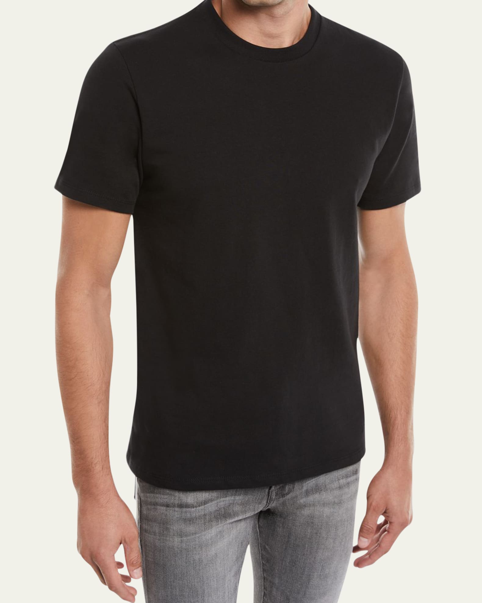 FRAME Men's Heavyweight Cotton Crewneck Classic Fit T-Shirt | Neiman Marcus
