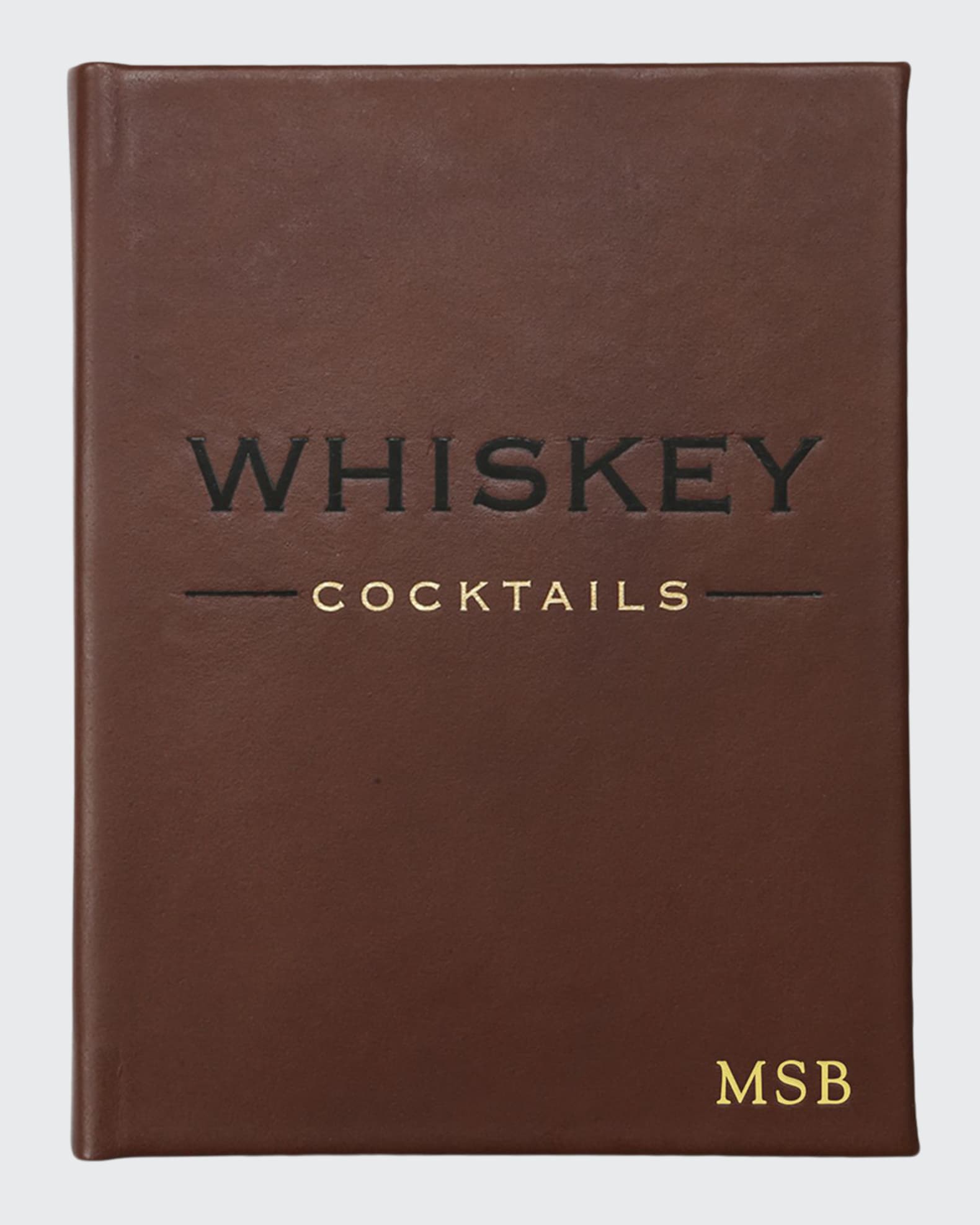 Graphic Image Whiskey Cocktails Leather Bound Book, Personalized ...