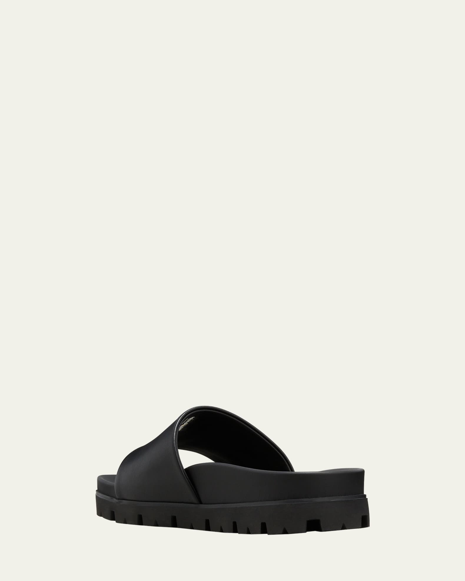 Prada Men's Leather Logo Slide Sandals | Neiman Marcus
