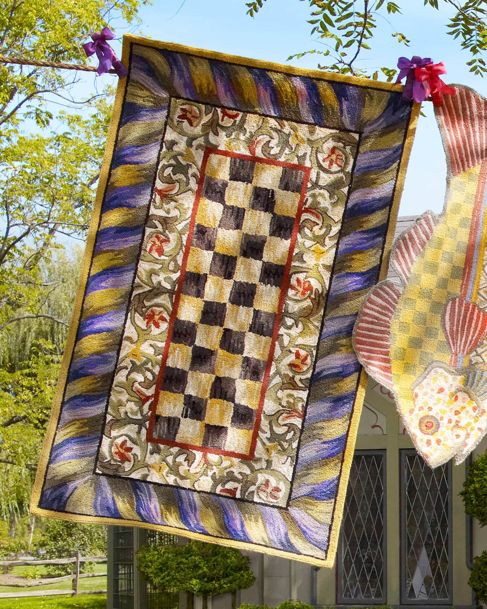 Courtly Check Rug | Neiman Marcus