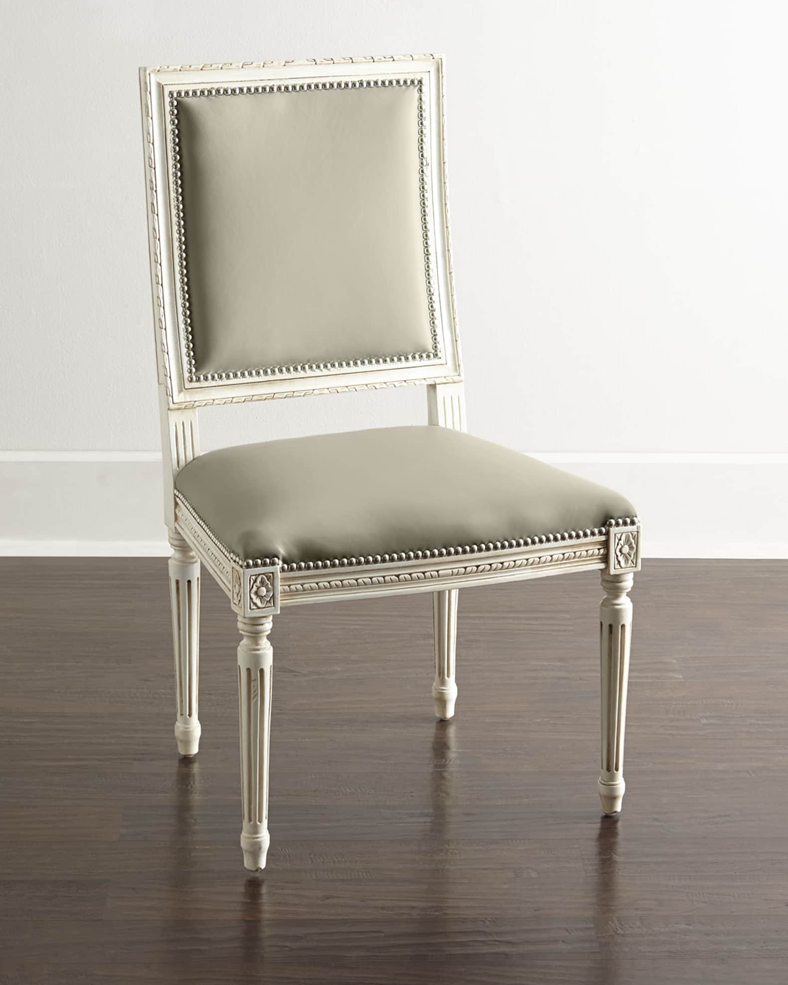 Massoud Ingram Leather Dining Chair | Neiman Marcus